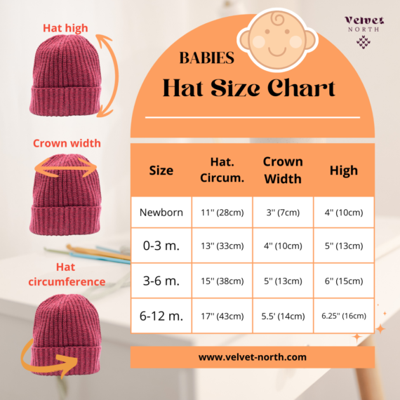 How To Create Hat Measuring Table | Babies And Kids Hat Size Charts